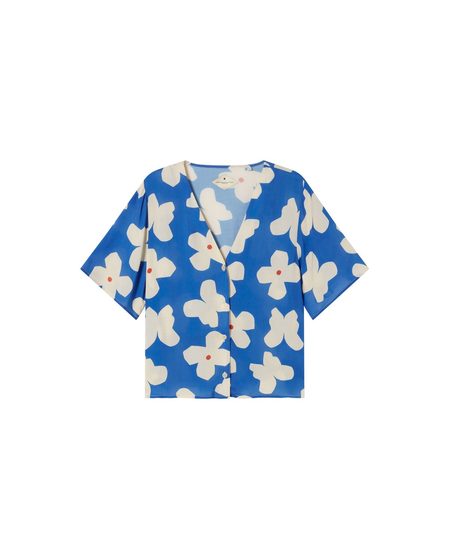 Blue blouse with butterfly Libelula flowers – THINKING MU APAC