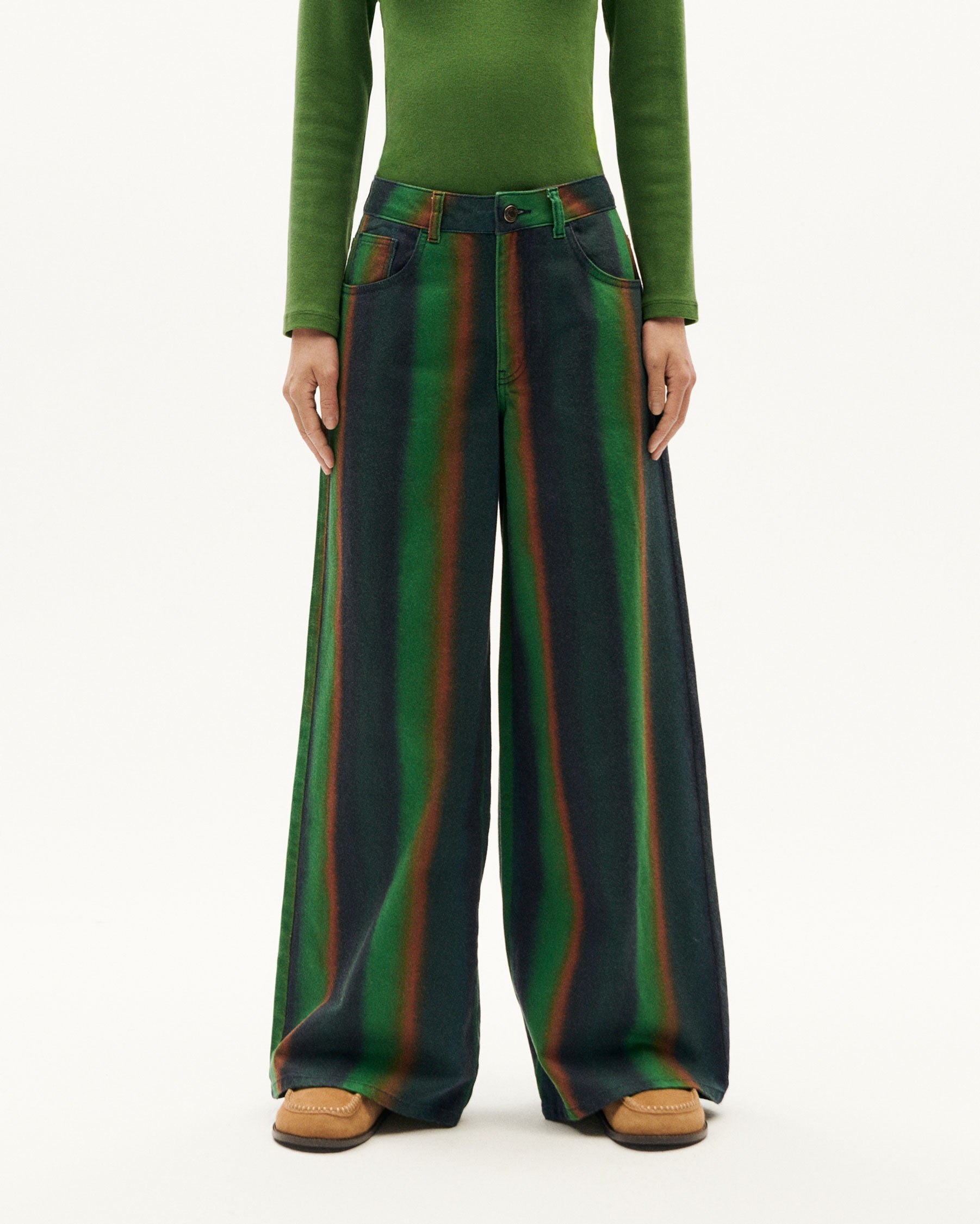 Green swamp pants Hedda sustainable woman | Thinking Mu – THINKING MU APAC