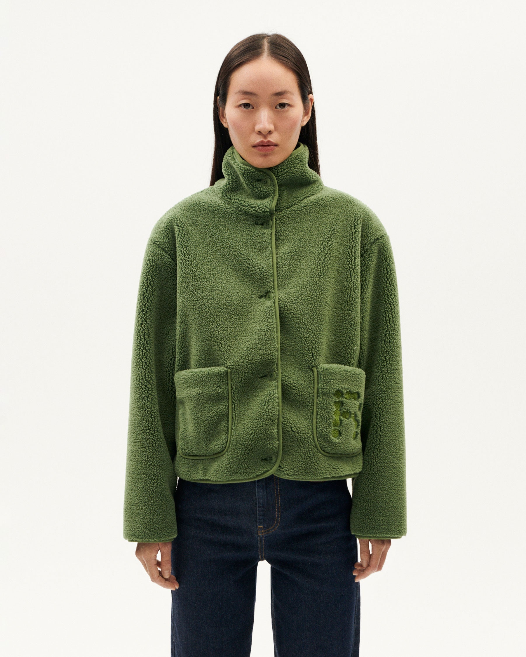 Green fleece Kourtney jacket sustainable woman | Thinking MU – THINKING MU APAC