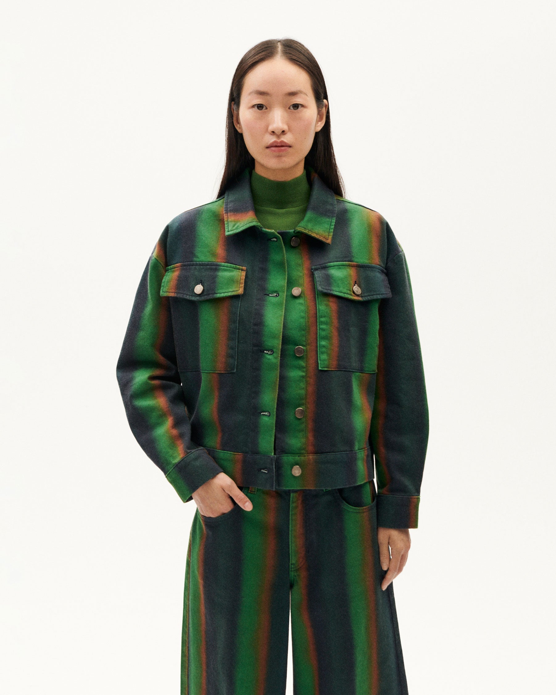 Green swamp jacket Frans sustainable woman | Thinking Mu – THINKING MU APAC